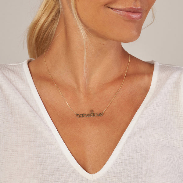 5mm Doodle Nameplate Necklace – AZZI Jewelers